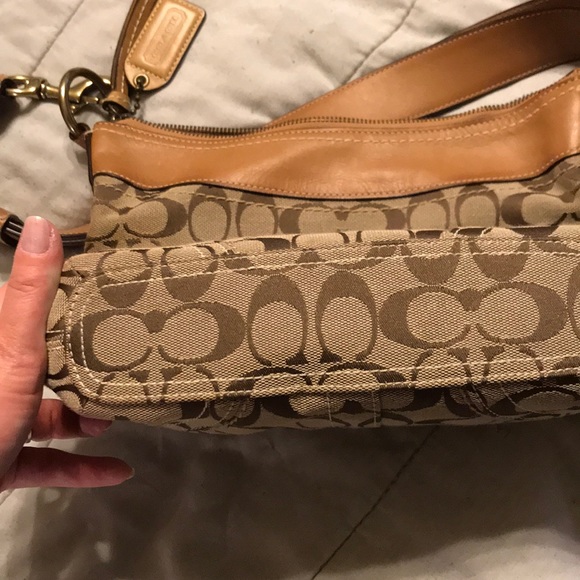 Coach | Bags | Coach Tan Small Shoulder Bag | Poshmark